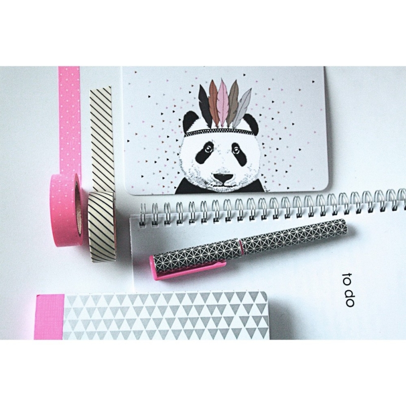 Carte Postale Panda Apache - Format A6 ou A5 Illustré par Minimel