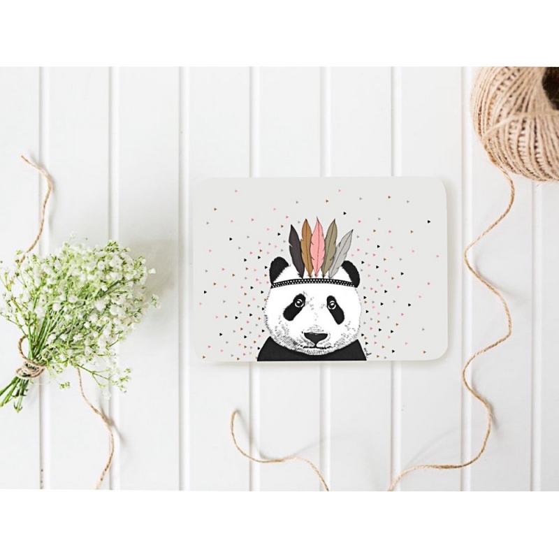 Carte Postale Panda Apache - Format A6 ou A5 Illustré par Minimel