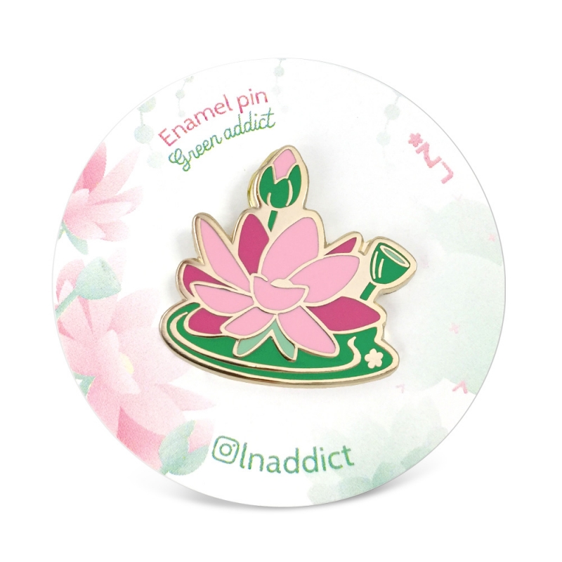 Pin's Lotus - Enamel Pin Collection Green Addict - Ln* Addict